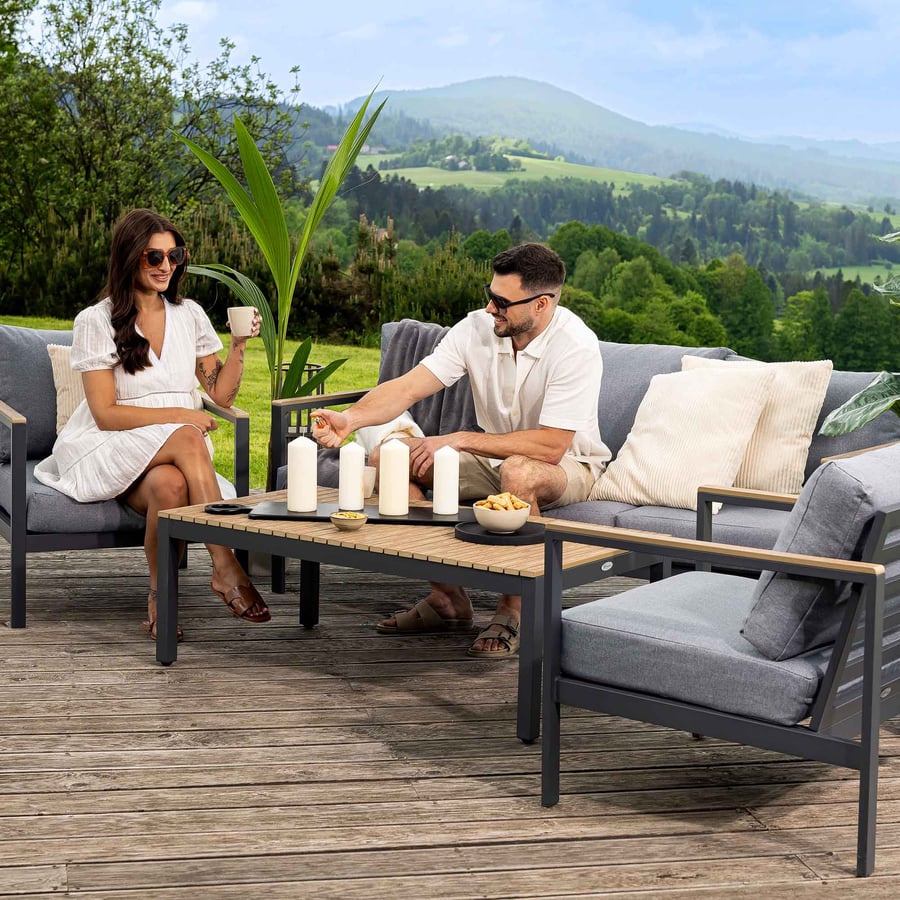 Gartenmöbel-Set TIVOLI - Graphit/Grau | Online-Shop di-volio